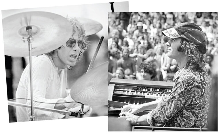 REO founders Alan Gratzer on drums and Neal Doughty on keyboard ...